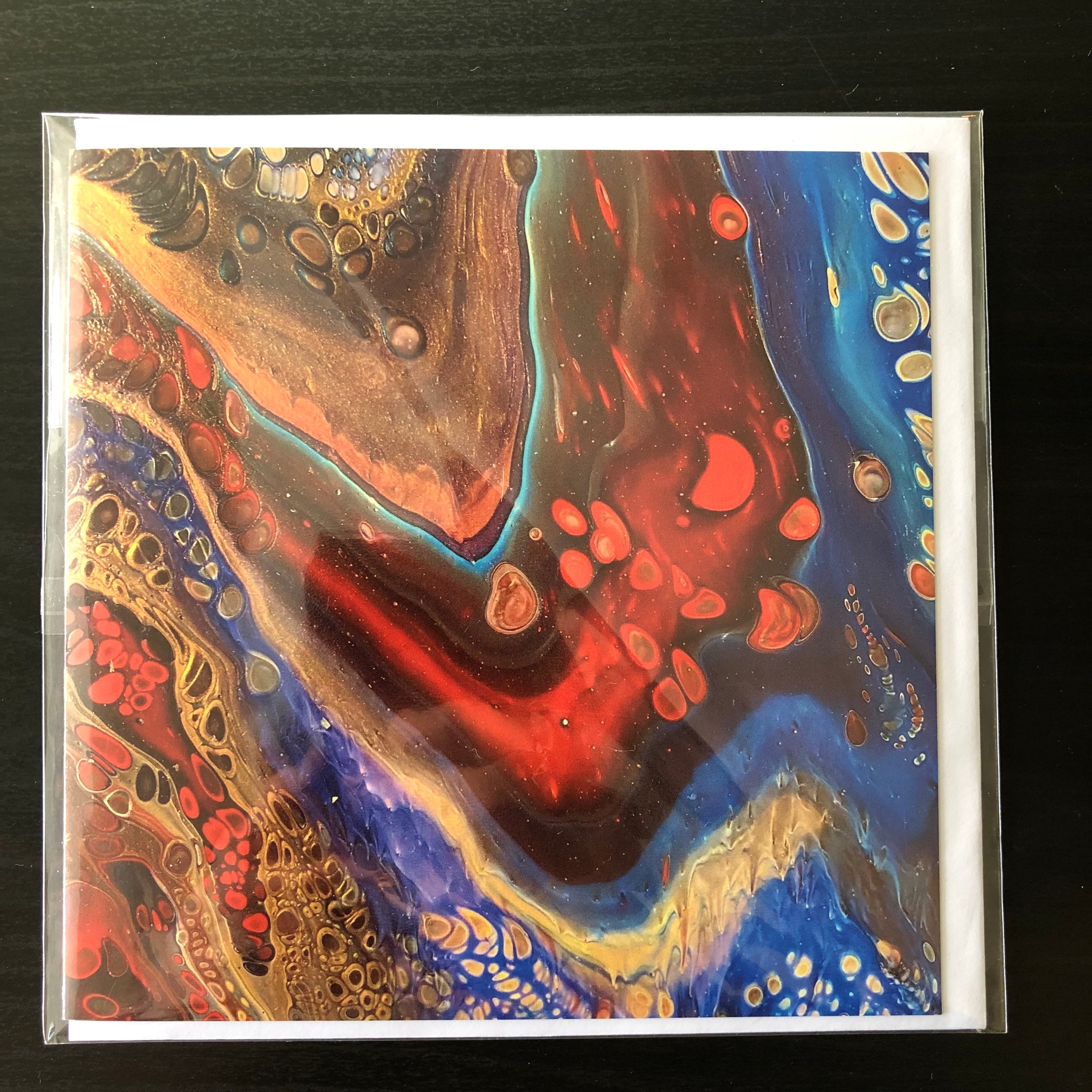 Acrylic Pour Greetings Cards the galaxy Pour Collection. - Etsy