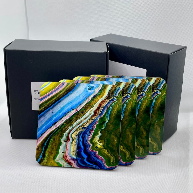 Pour Acrylic Coasters - Etsy UK