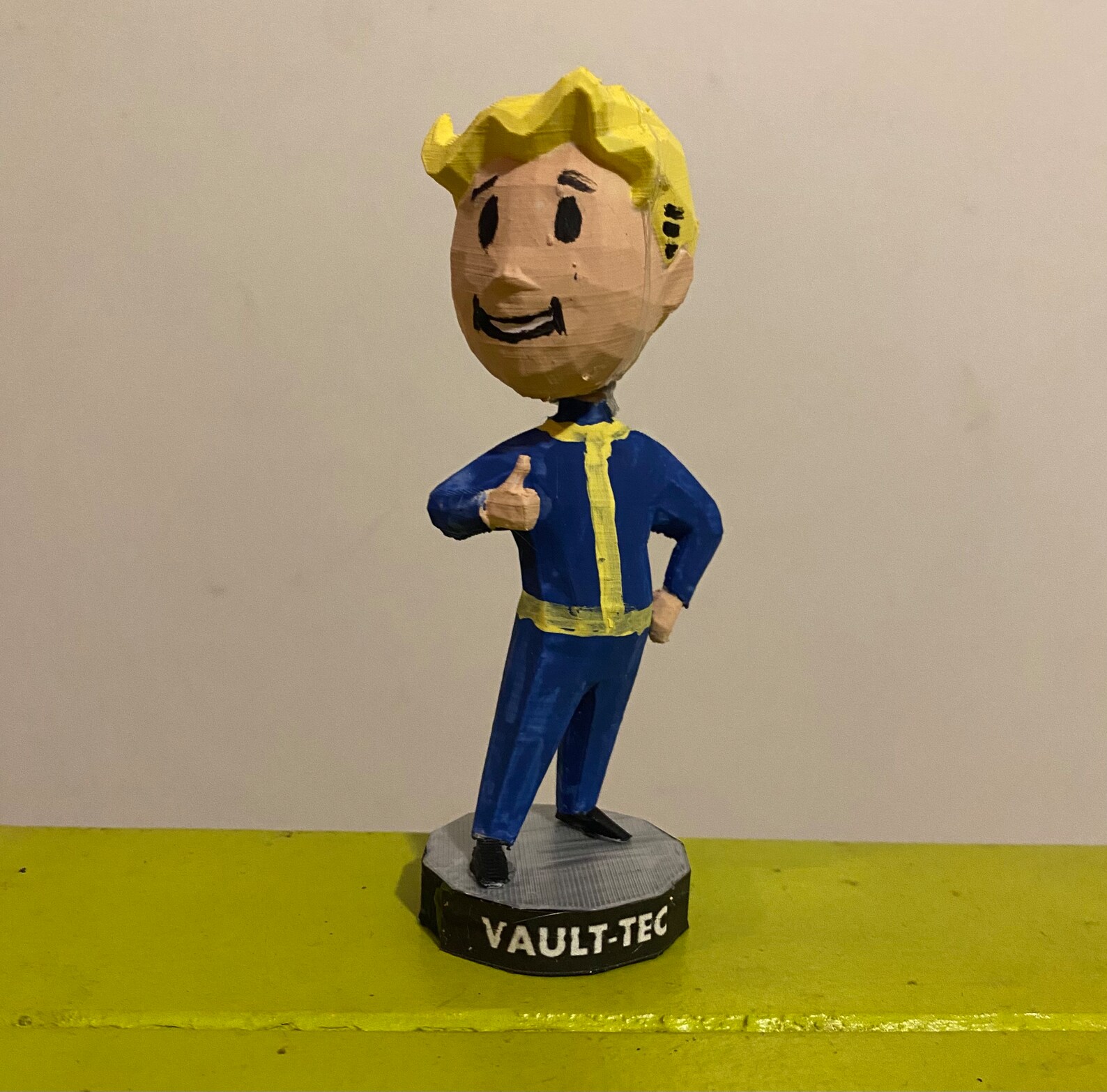 Fallout Vault Boy Bobblehead 3D Printed, Paint It Yourself - Etsy