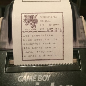 Printed Pokédex Profiles (1-67) & Diploma From Game Boy Printer ...