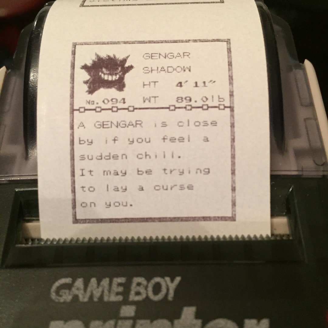 Printed Pokédex Profiles (68-136) From Game Boy Printer, Pokémon Yellow ...