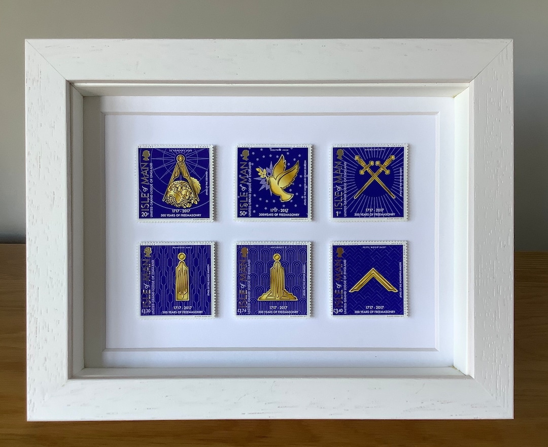 Freemasons Stamps, 300 Years of Freemasonry, Framed Stamps, Freemasonry ...