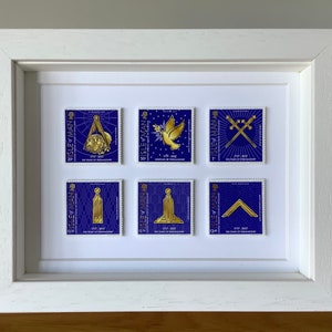 Freemasons Stamps, 300 Years of Freemasonry, Framed Stamps, Freemasonry ...