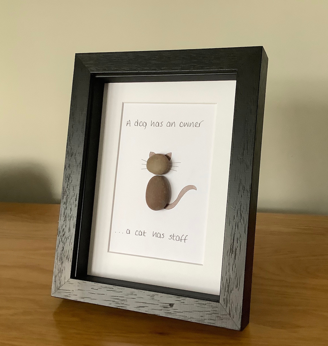 Cat Pebble Art Cat Lover Gift Animal Pebble Art Gifts for - Etsy