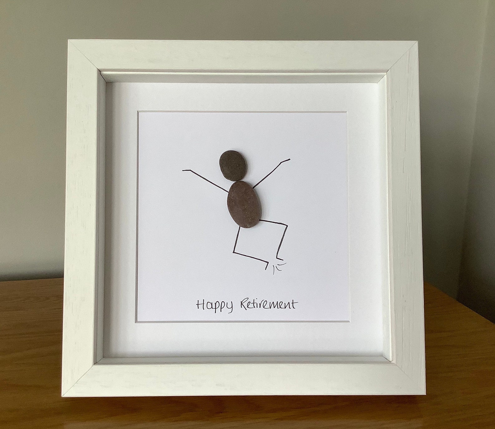 Retirement Pebble Art, Retirement Gift, Personalised Pebble Art ...