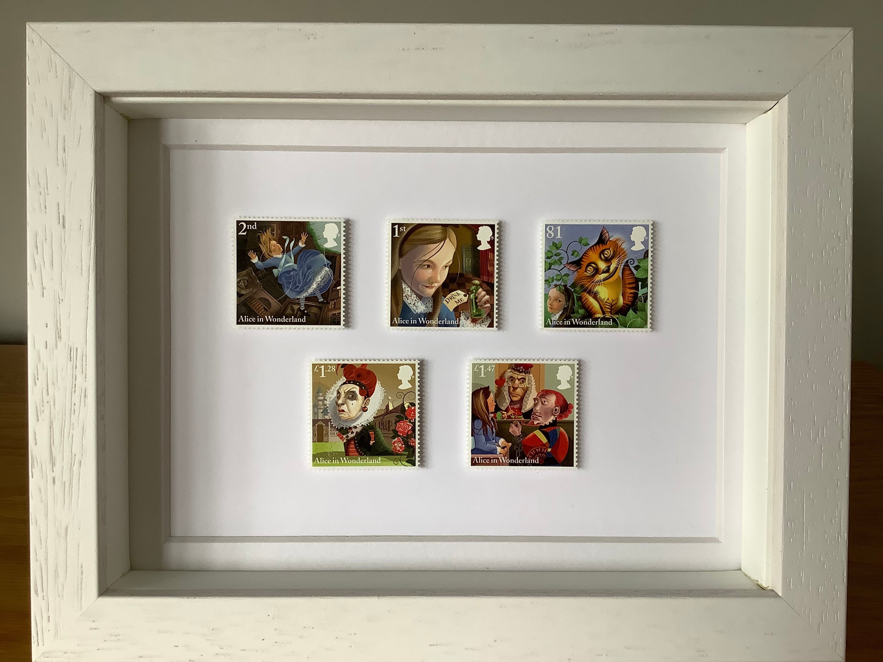 Alice in Wonderland Royal Mail Stamps, White Rabbit, Queen of Hearts ...