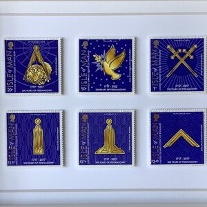 Freemasons Stamps, 300 Years of Freemasonry, Framed Stamps, Freemasonry ...