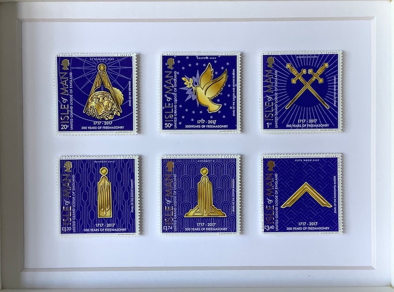 Freemasons Stamps, 300 Years of Freemasonry, Framed Stamps, Freemasonry ...