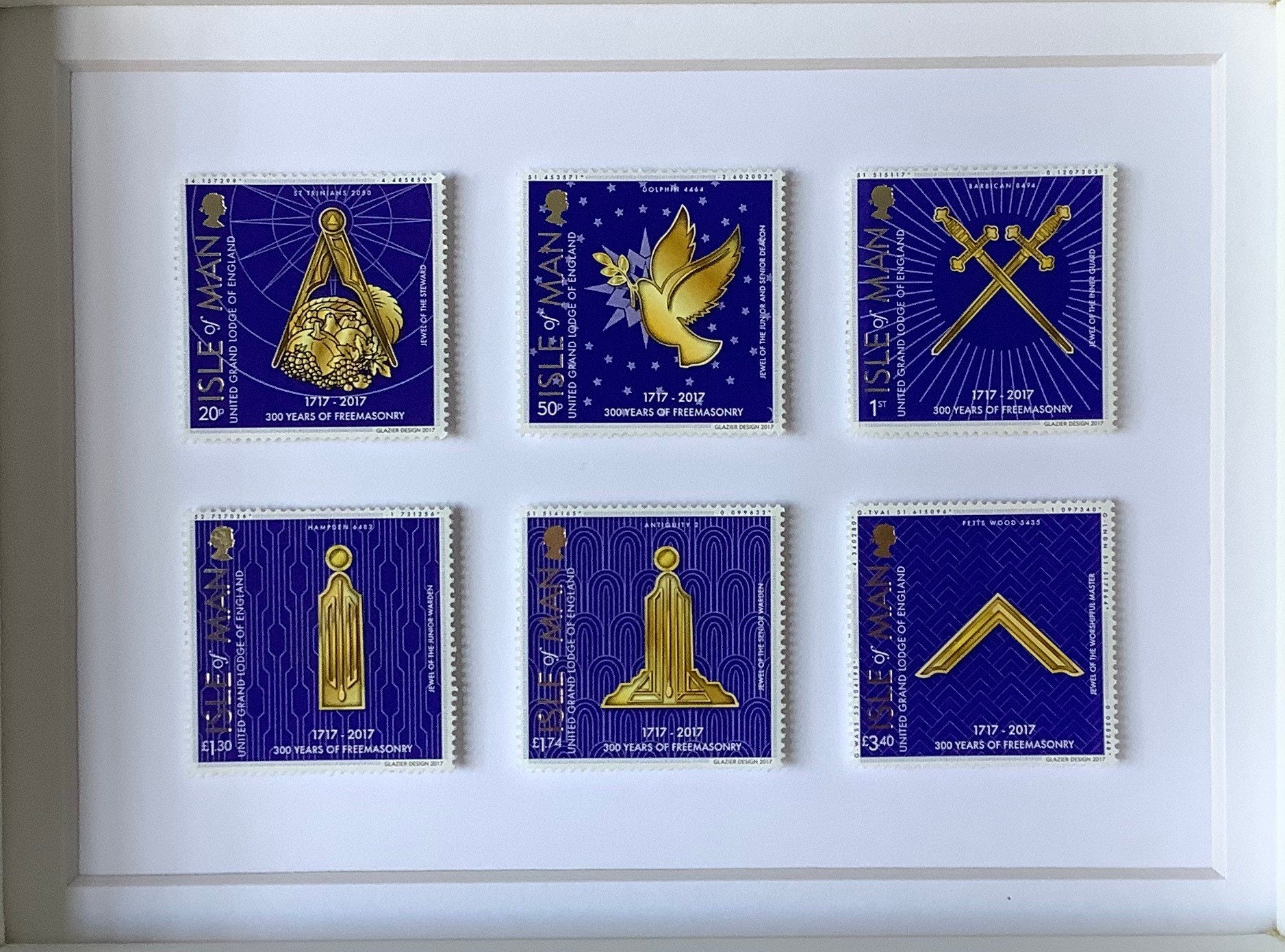 Freemasons Stamps 300 Years of Freemasonry Framed Stamps - Etsy UK