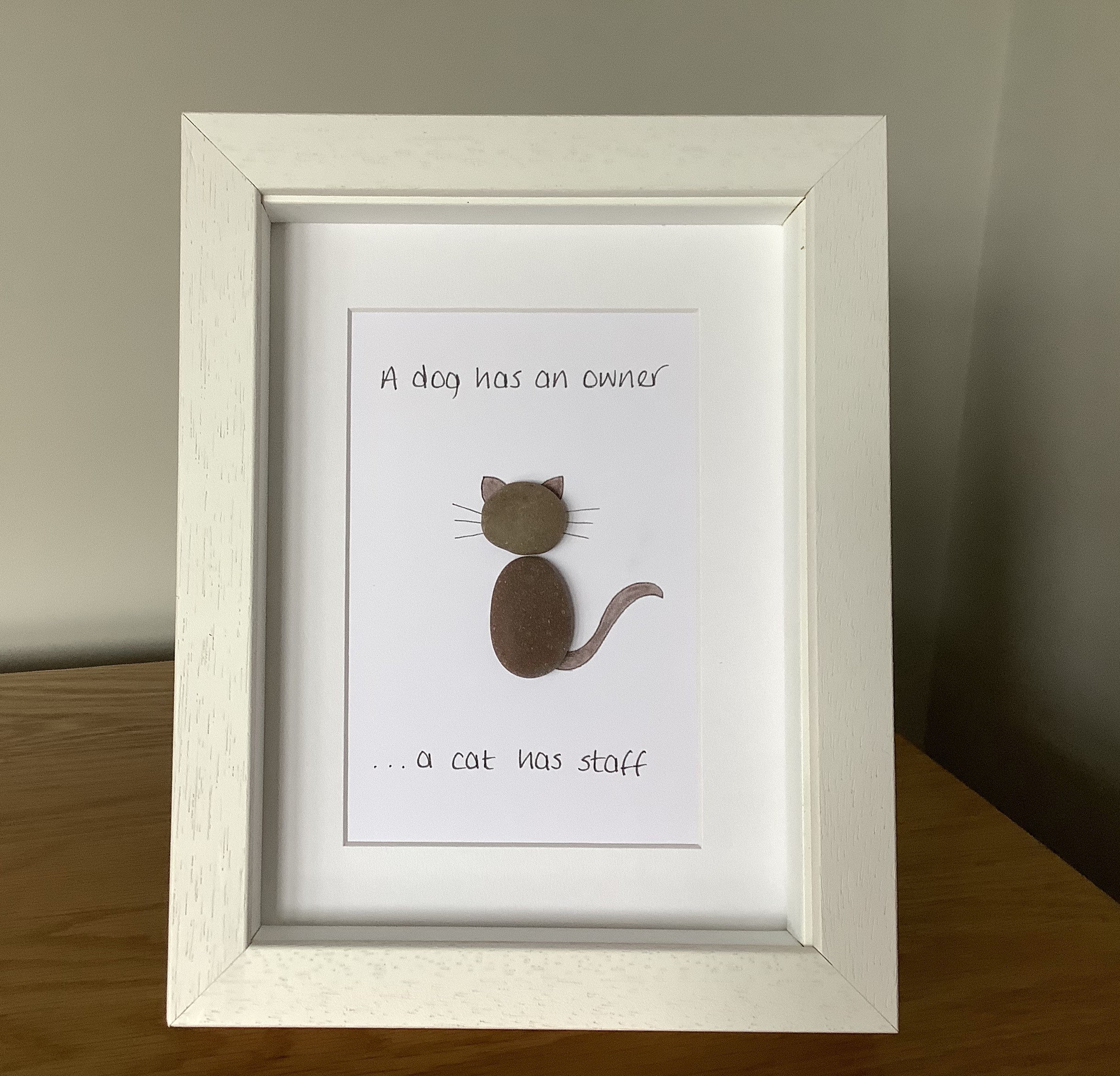 Cat Pebble Art Cat Lover Gift Animal Pebble Art Gifts for - Etsy