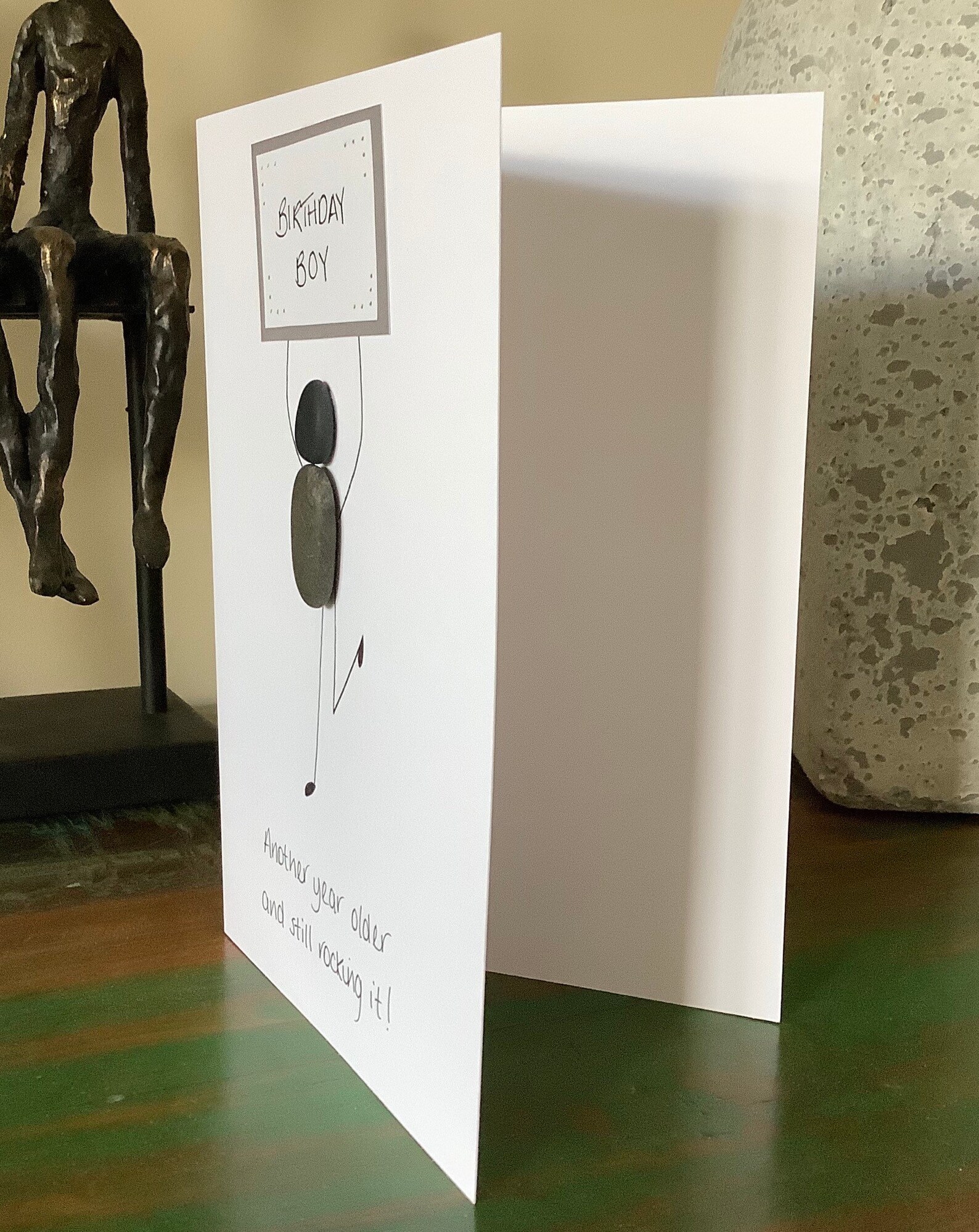 Pebble Art Fun Special Birthday Card Birthday Boy Card - Etsy