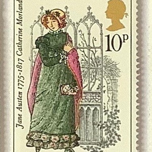 Jane Austen Framed Genuine Royal Mail Stamps, Pride and Prejudice ...