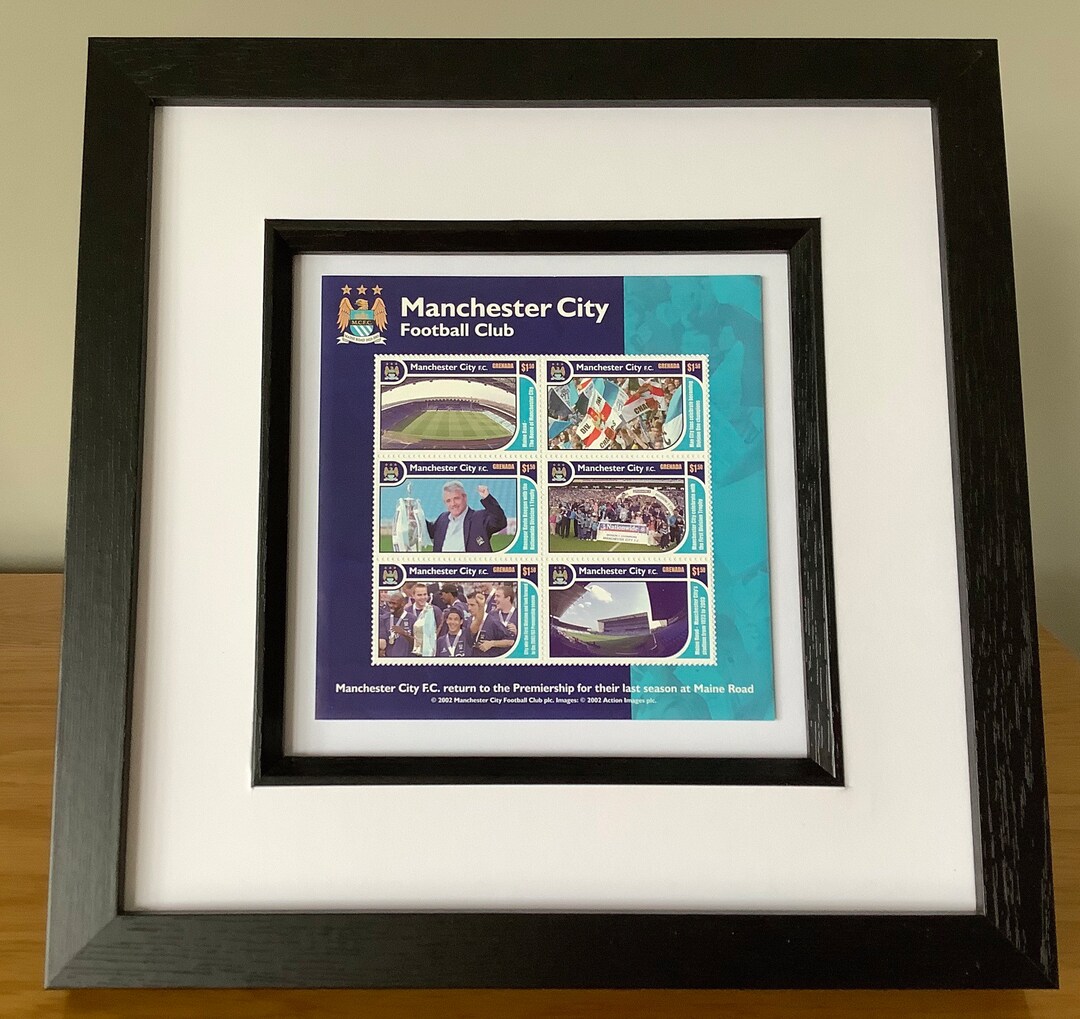 Manchester City Football Club Stamps Maine Road Framed - Etsy