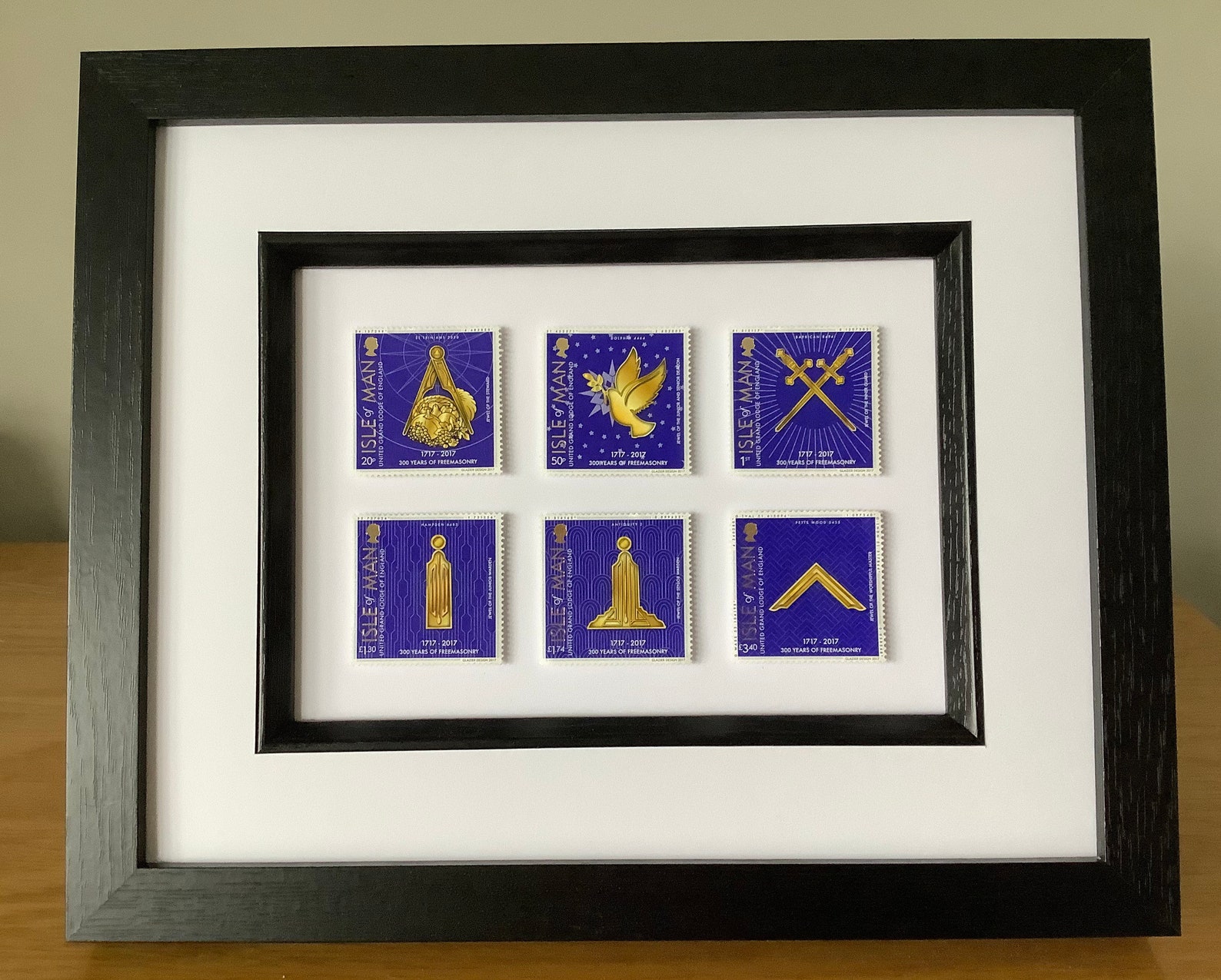 Freemasons Stamps 300 Years of Freemasonry Framed Stamps - Etsy