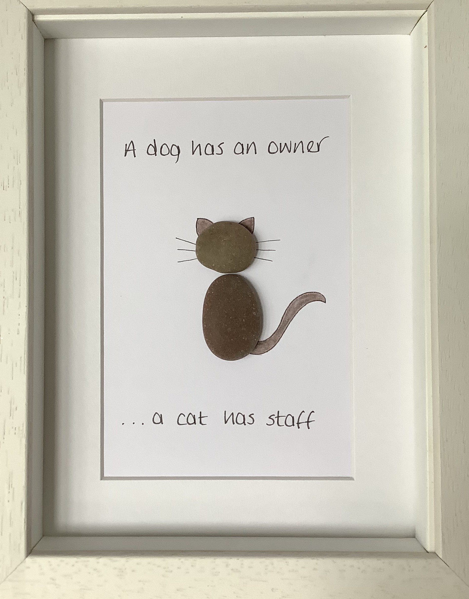 Cat Pebble Art Cat Lover Gift Animal Pebble Art Gifts for - Etsy