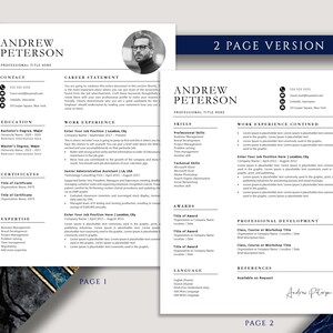 Minimalist Clean Professional Resume Template for Marketing Executive ...