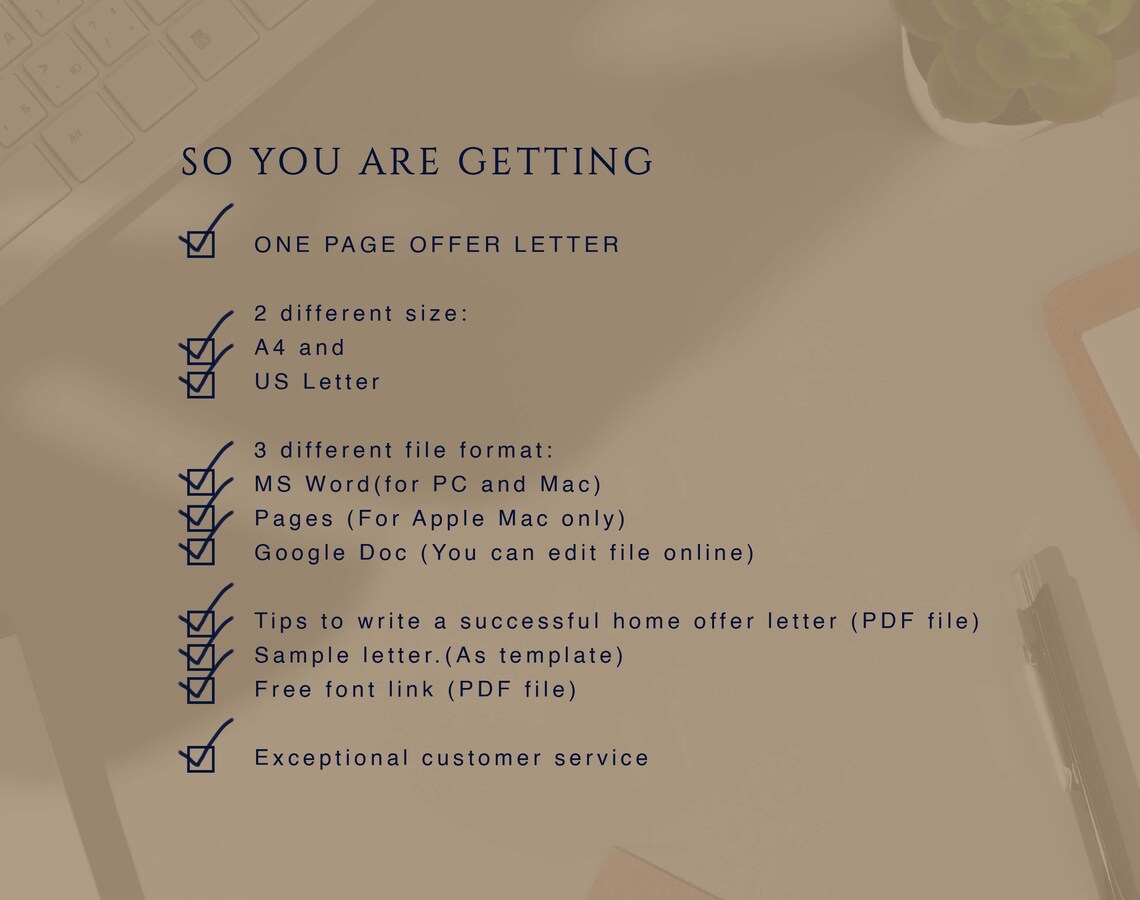 Home Offer Letter, Real Estate Love Letter to Seller, Editable House ...