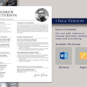 Minimalist Clean Professional Resume Template for Marketing Executive ...