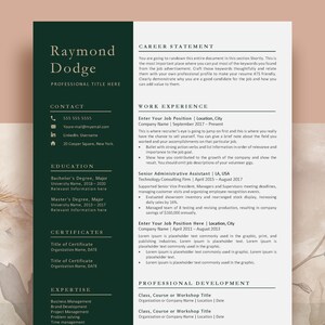 Modern Resume Template Pages Word, Professional CV Template, Creative ...