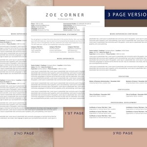 Federal Resume Templates, ATS Resume Template Google Docs, Word, Pages ...