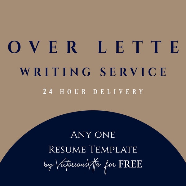 Resume Cover Letter - Etsy