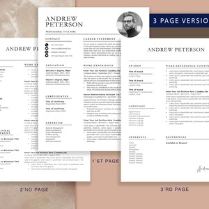 Minimalist Clean Professional Resume Template for Marketing Executive ...