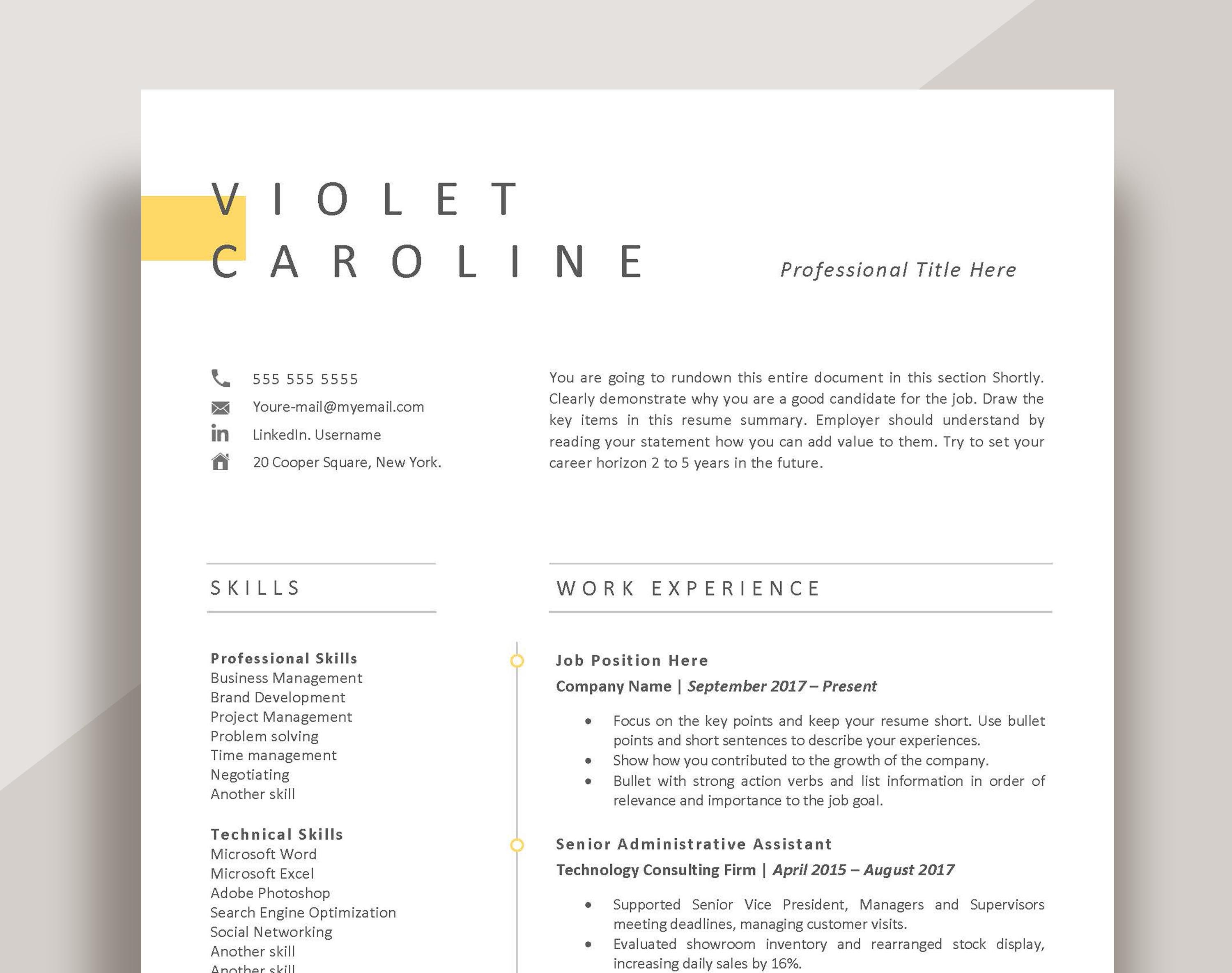 Templates Executive Manager resumes Professional CV with photo Creative ...