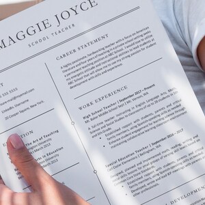 Teacher Resume Template, Primary Teacher CV, Education Resume ...