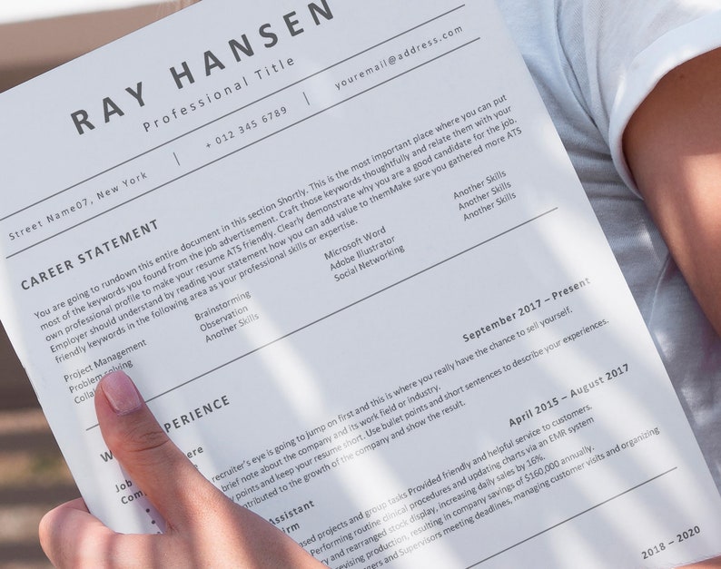 Plantilla de currículum vitae compatible con ATS, Curriculum Vitae ...