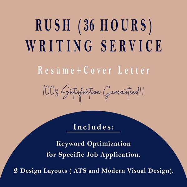 Resume Cover Letter - Etsy