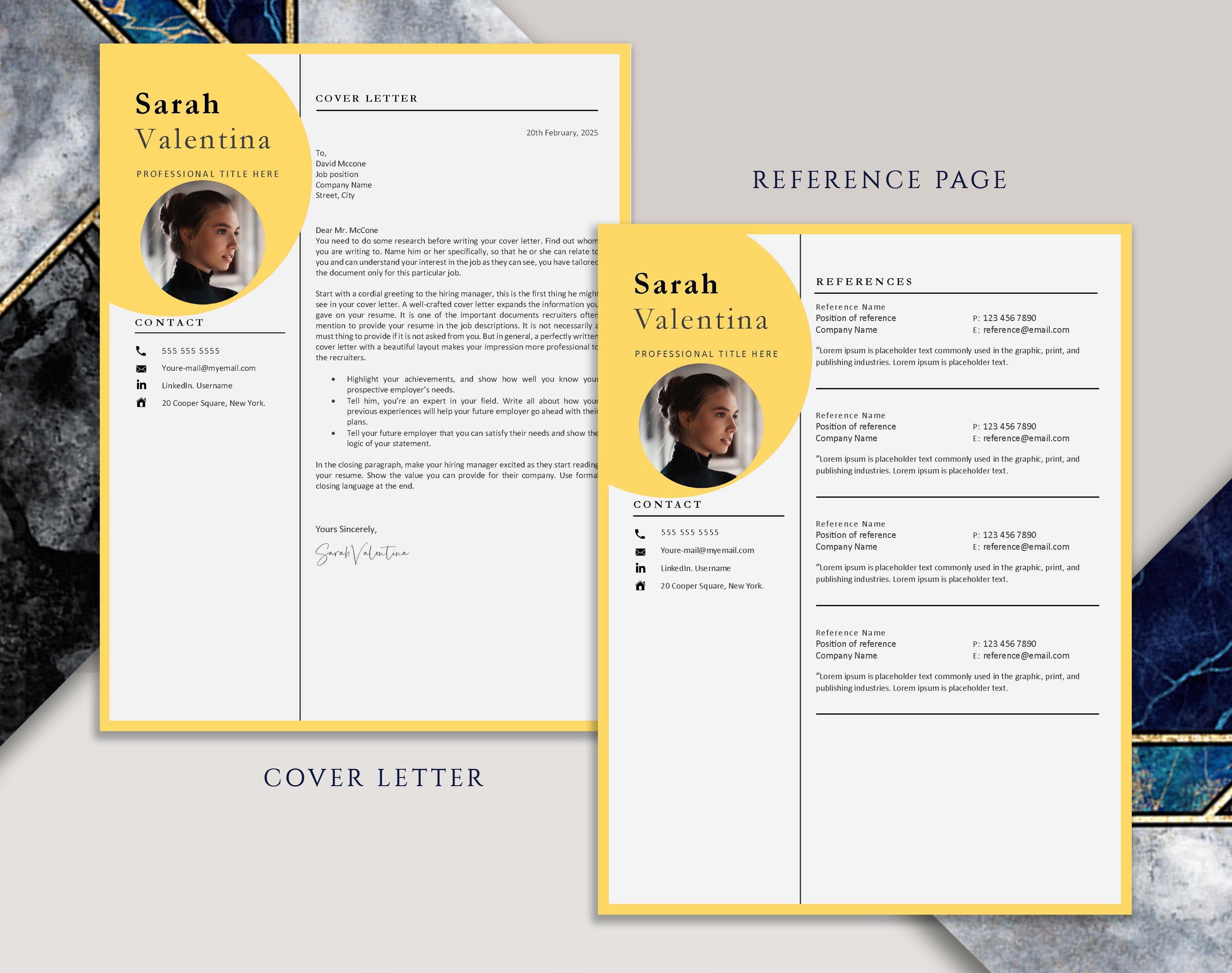 Creative Resume Template With Photo Word Pages CV Template - Etsy