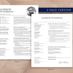 Minimalist Clean Professional Resume Template for Marketing Executive ...