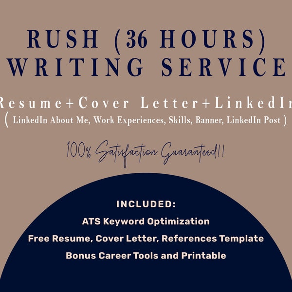 Resume and Cover Letter - Etsy
