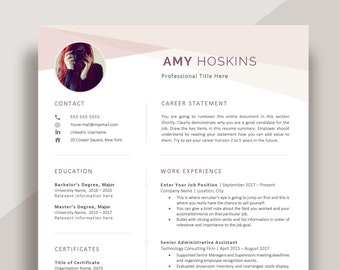 CV Template Word Pages Professional Resume Templates Modern | Etsy ...