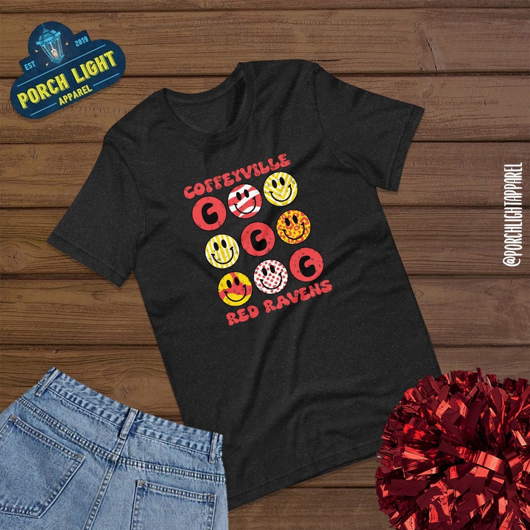 Coffeyville Red Ravens Smiley | CCC | Football | Gameday - Etsy