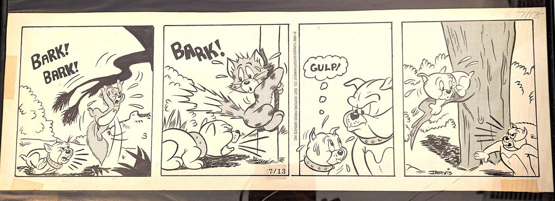 Original HAND DRAWN, PUBLISHED, Artist Signed, Tom and Jerry's Bulldogs ...