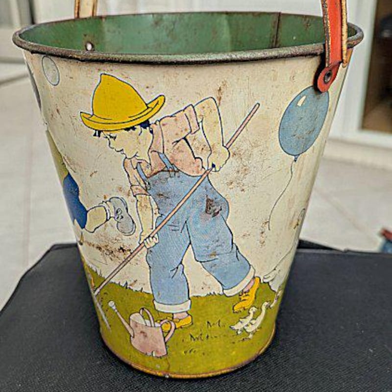 Vintage Sand Pail - Etsy