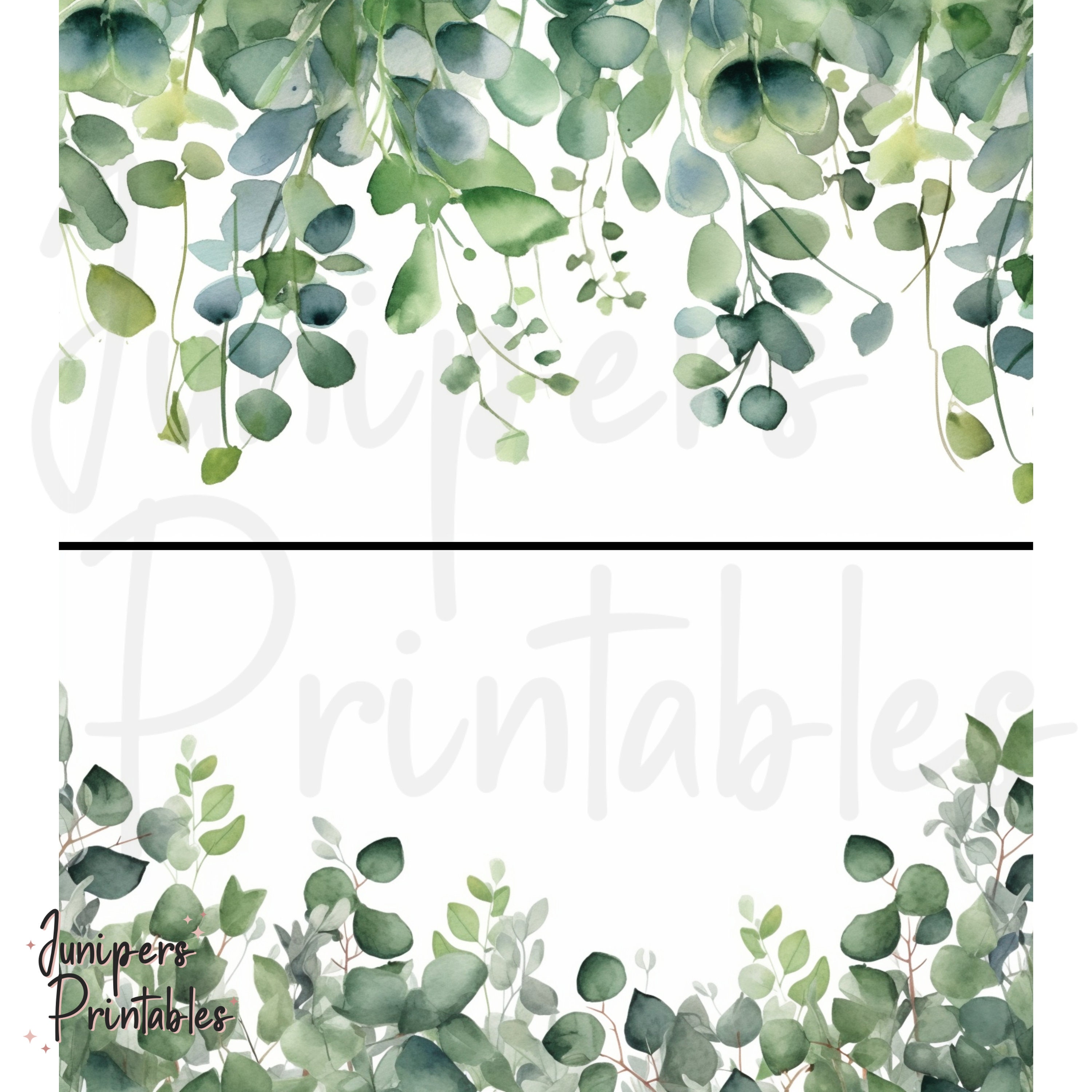 Eucalyptus Borders Clipart - 12 High Quality Jpgs - Wedding Invitation ...