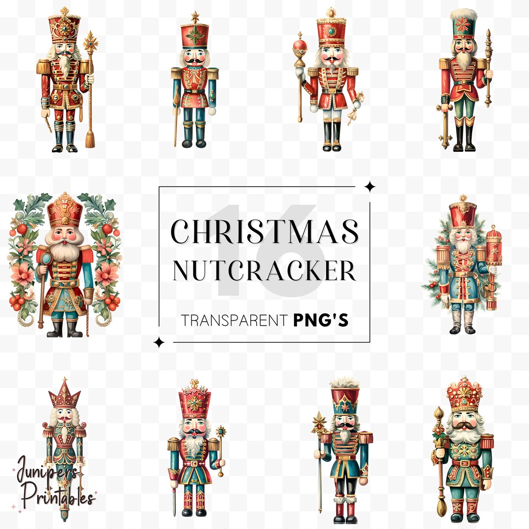 16 Christmas Nutcracker Clipart, High Quality PNG, Digital Download ...