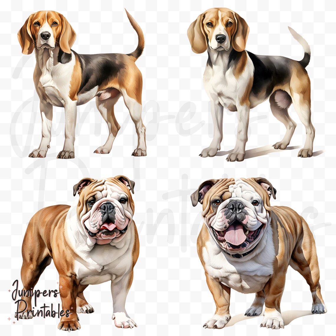 Watercolor Dog Breeds Vol. 1 Clipart Bundle 20 High Quality - Etsy