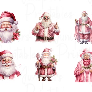 Pretty Pink Christmas Clipart Bundle, 40 High Quality Transparent PNG ...