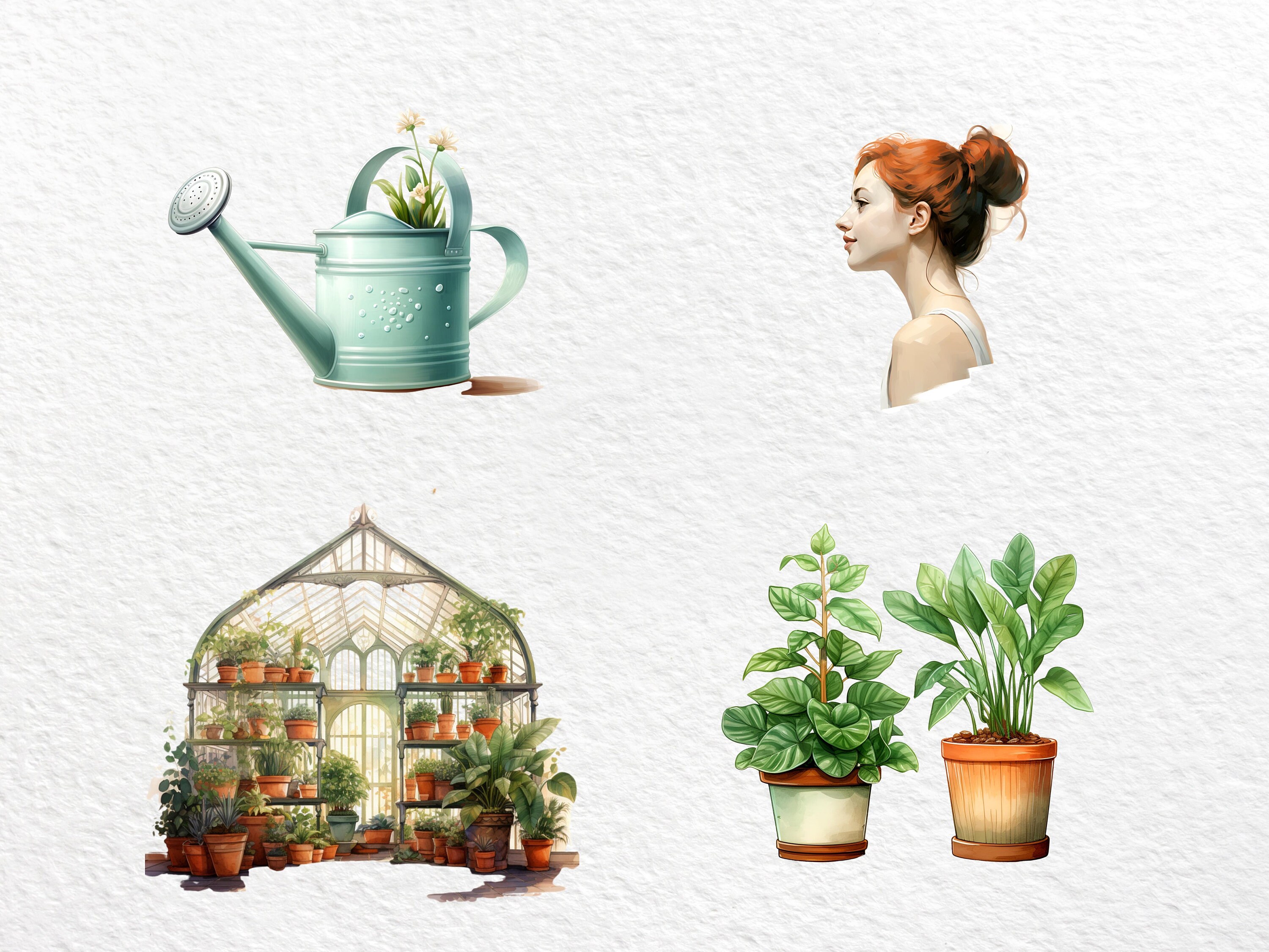 Indoor Garden Clipart Bundle 19 High Quality Transparent PNG - Etsy