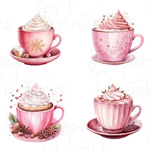 Pretty Pink Christmas Clipart Bundle, 40 High Quality Transparent PNG ...