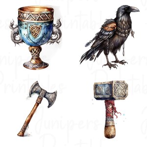 Norse Vikings Clipart Bundle, 28 High Quality Transparent PNG for ...