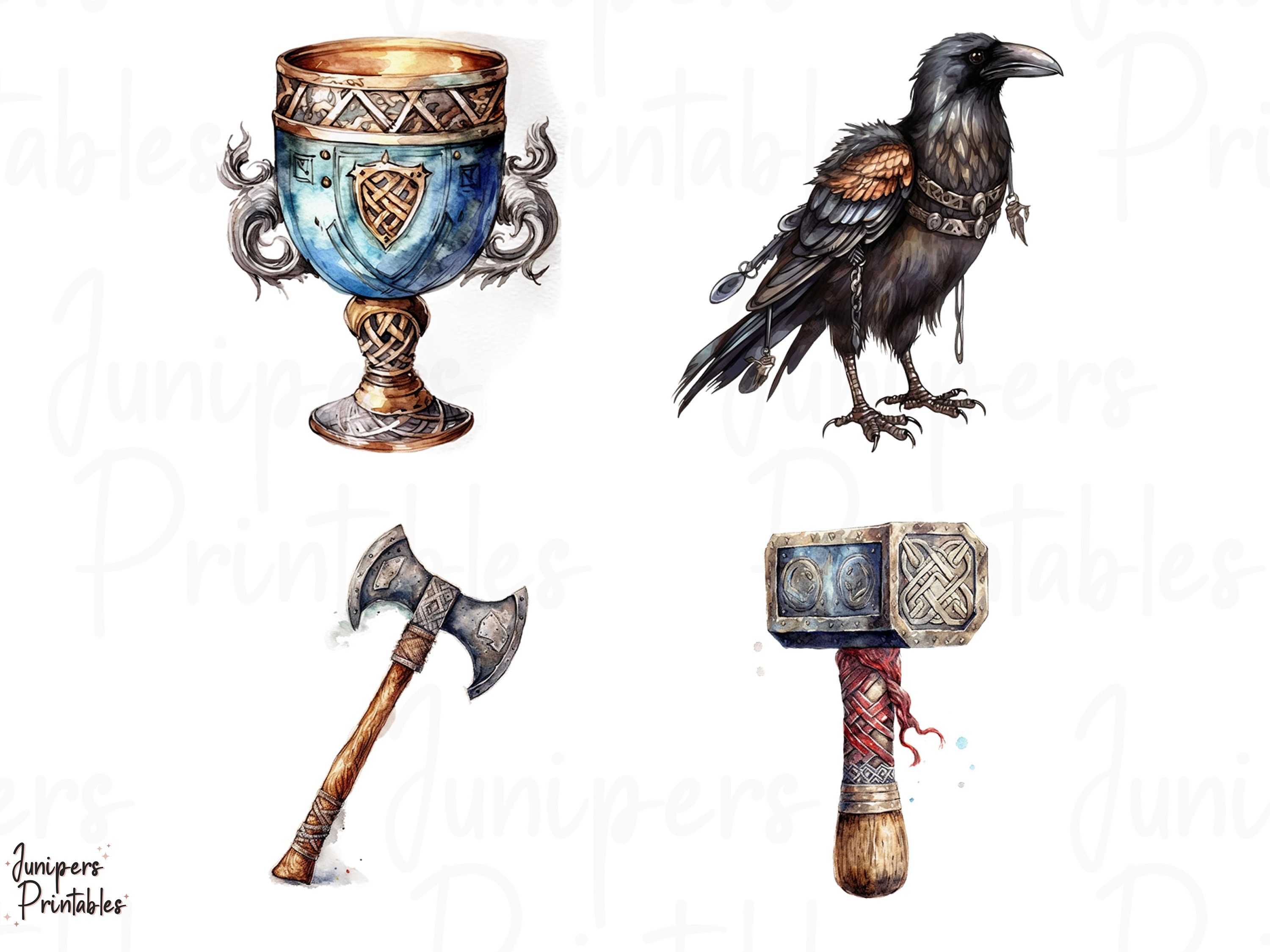 Norse Vikings Clipart Bundle, 28 High Quality Transparent PNG for ...