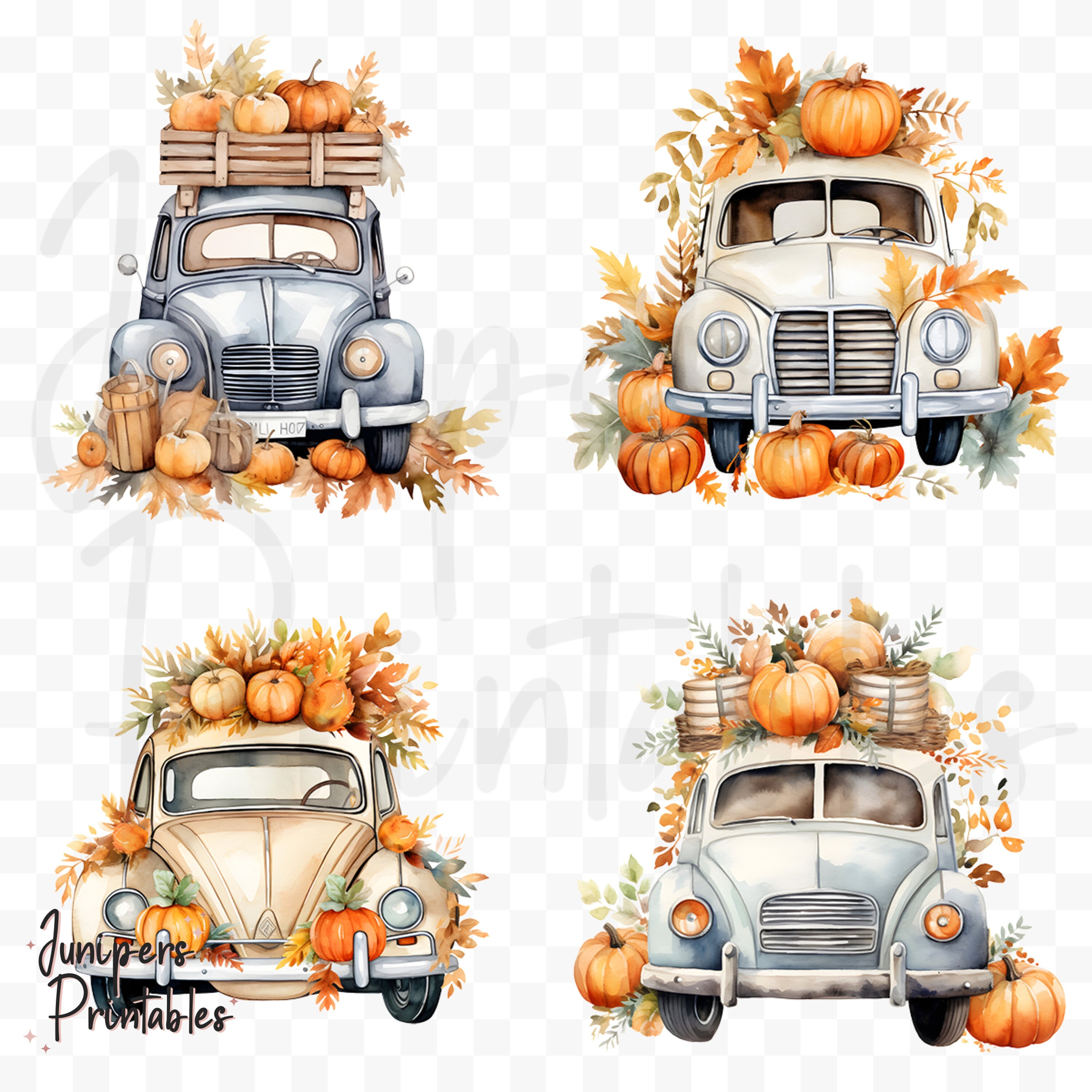 19 Fall Pumpkin Volkswagen Clipart, Cozy Cars, High Quality Pngs ...