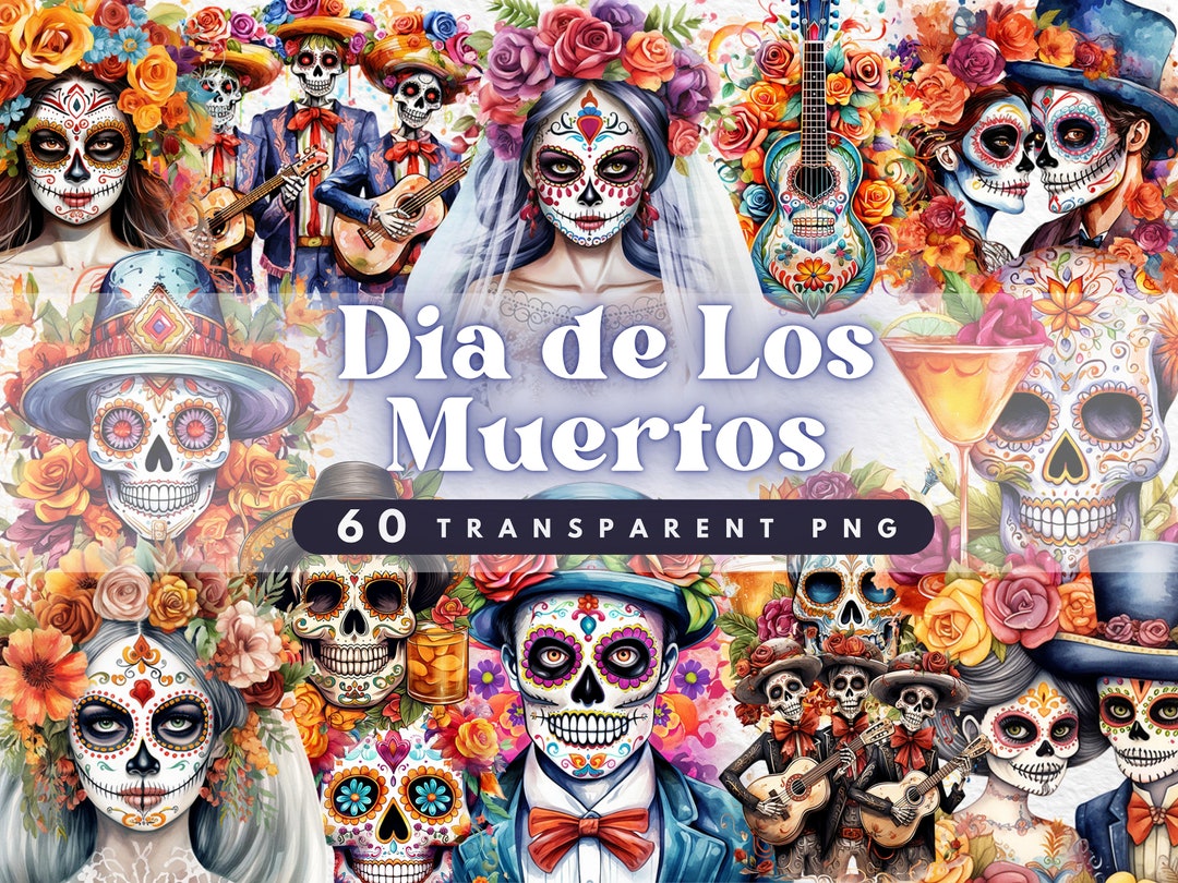 60 Dia De Los Muertos Clipart Bundle, High Quality Transparent PNG ...