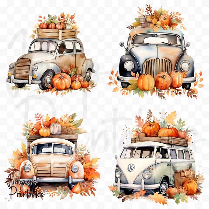 19 Fall Pumpkin Volkswagen Clipart, Cozy Cars, High Quality Pngs ...