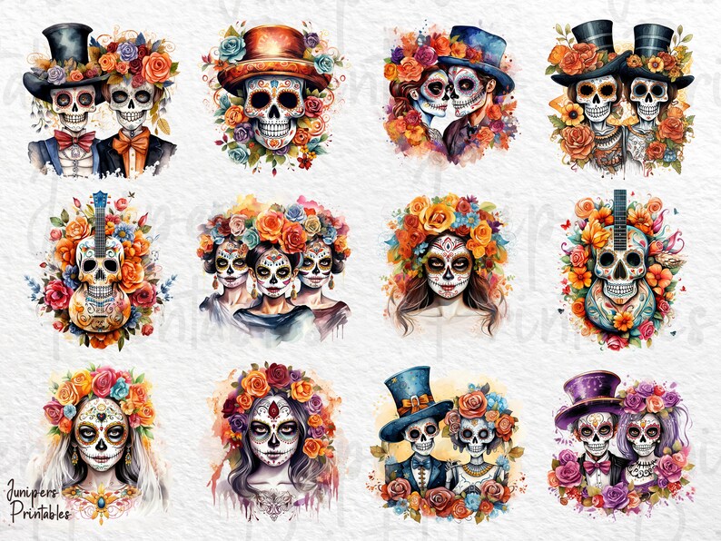 60 Dia De Los Muertos Clipart Bundle, High Quality Transparent PNG ...