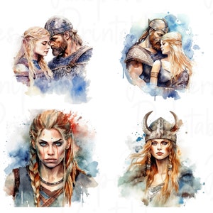 Norse Vikings Clipart Bundle, 28 High Quality Transparent PNG for ...